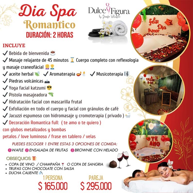 Spa para parejas Medellín ¡Escapada romántica! | Dulce Figura